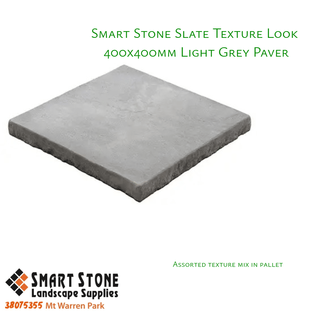 Smart Stone Slate Texture Look Light Grey Paver 400 | Smart Stone ...