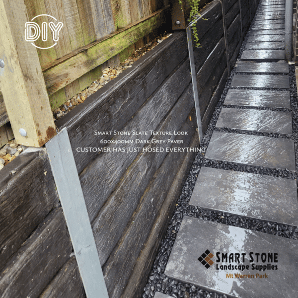 Smart Stone Slate Texture Look Dark Grey Paver 600×400 | Smart Stone ...